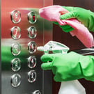 Clean the buttons first with smooth, delicate strokes.