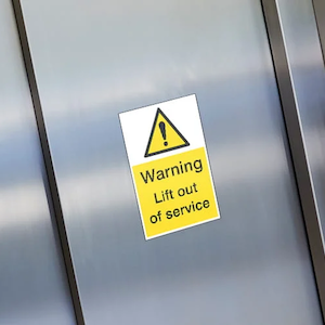 For home lifts - the lift’s electrical power has been switched off