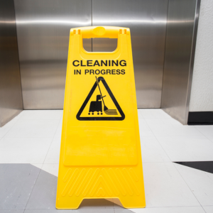 Use a damp cloth to clean the lift doors and any steel surface ...